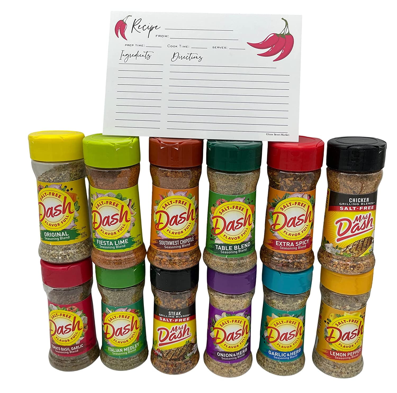 Dash Seasoning Blend Variety Starter Set, 12 Flavors, 28.8 oz, Recipe ...