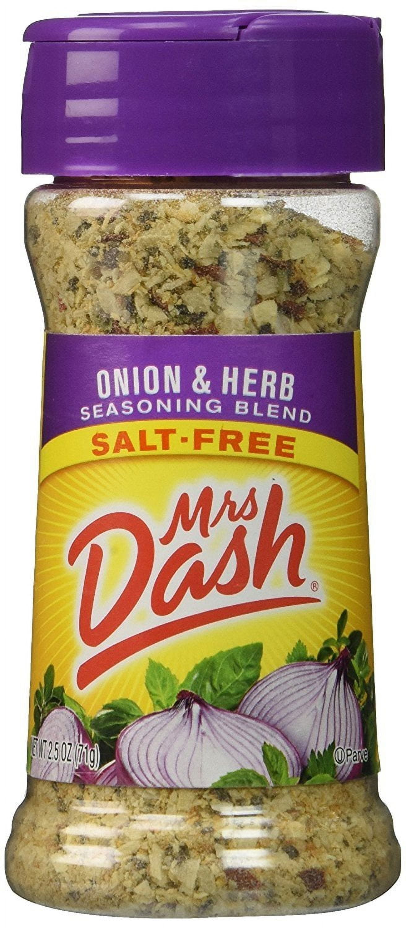 Mrs. Dash All Natural Salt-Free Seasoning Blend, Onion & Herb, 2.5 Oz - Pack of 2 - Walmart.com