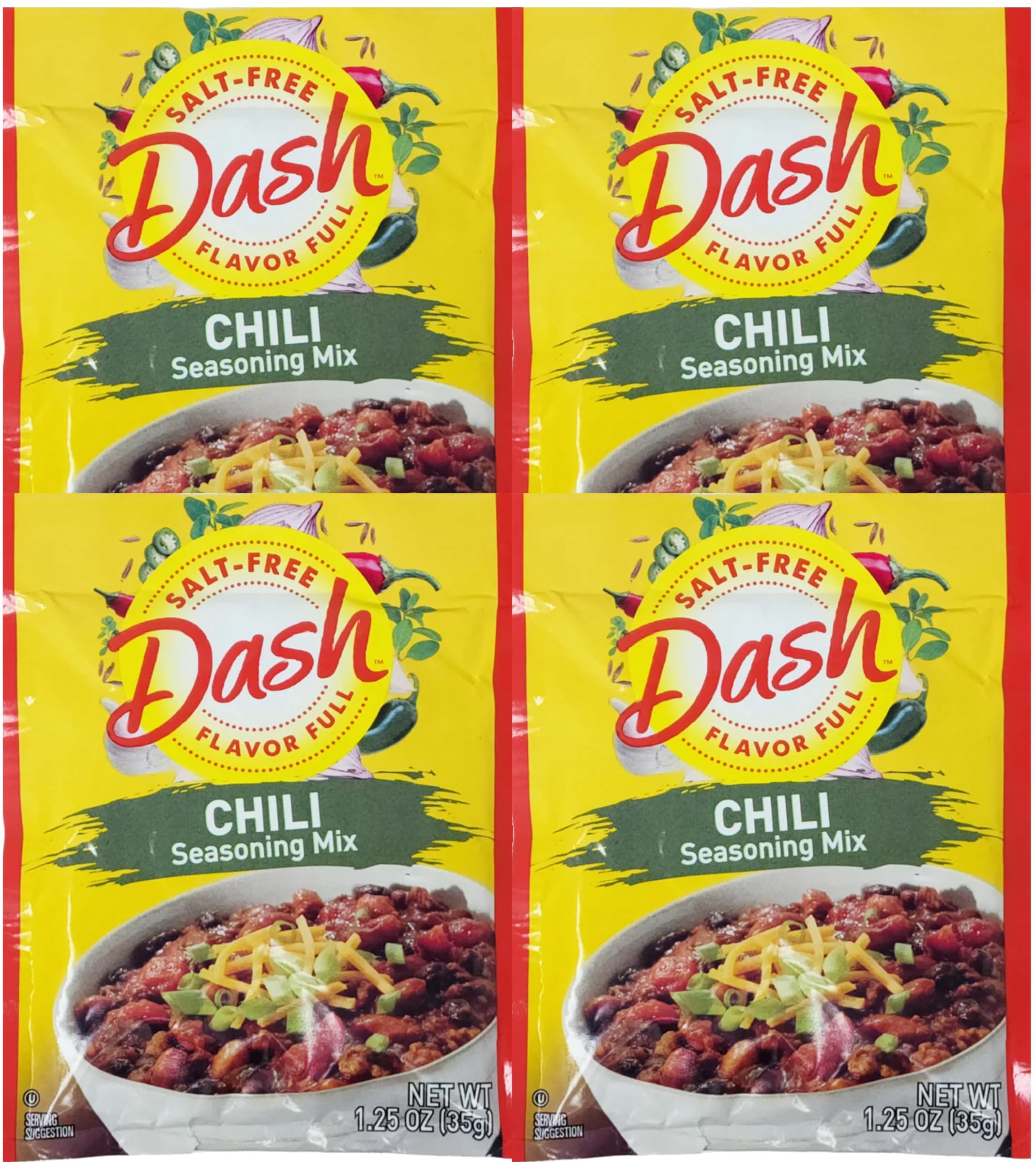 Mrs Dash Salt Free Chili MDA05 Mix (1.25 oz Packets) 4 Pack - Walmart.com