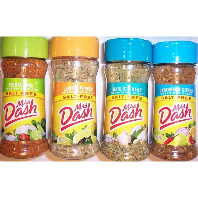 Mrs. Dash Spice Blends: Caribbean Citrus, Garlic & Herb, Fiesta Lime, Lemon Pepper, 2.4 oz ...