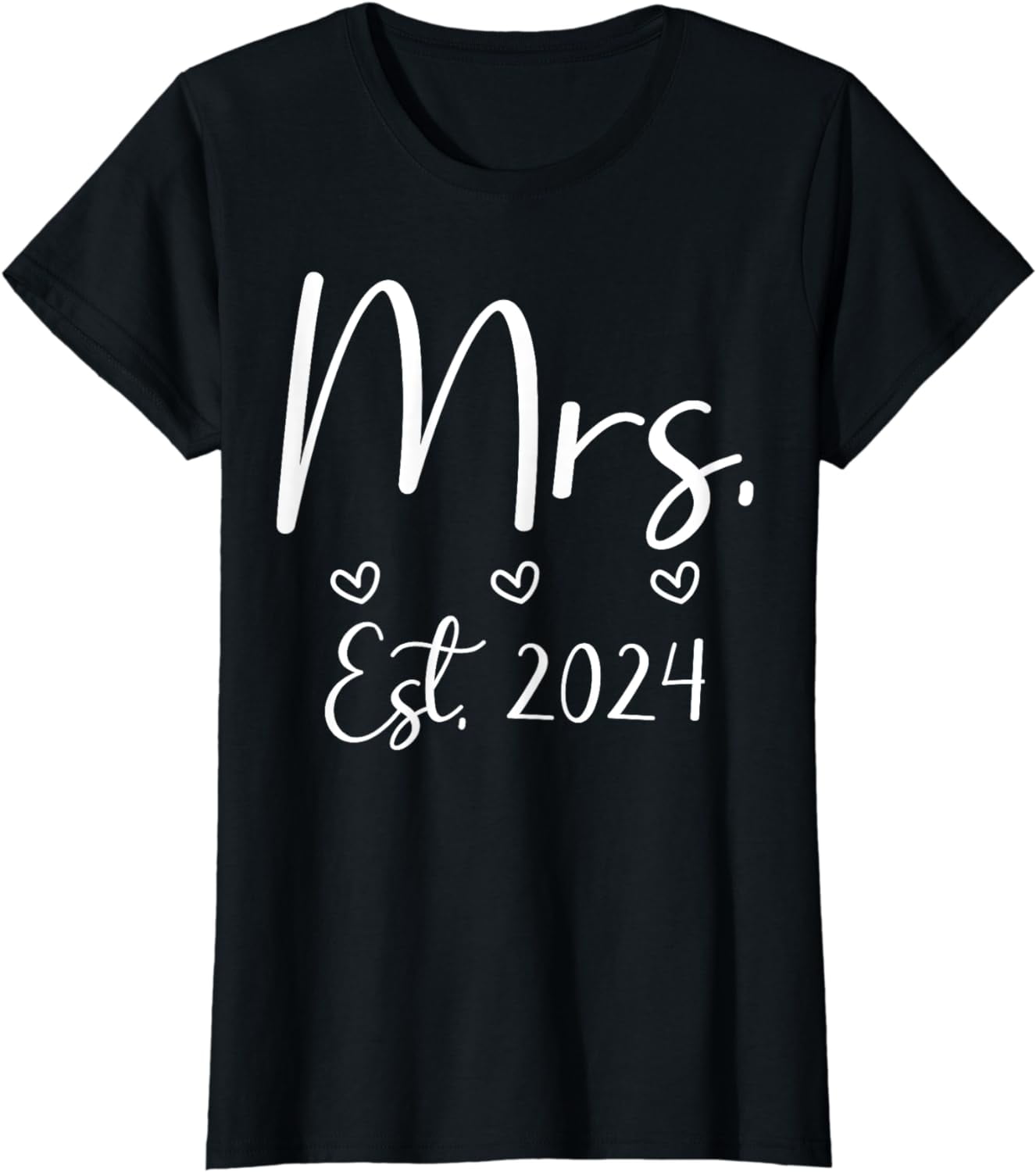 Mrs. Est. 2024 Just Married Wedding Husband & Wife Matching T-Shirt ...