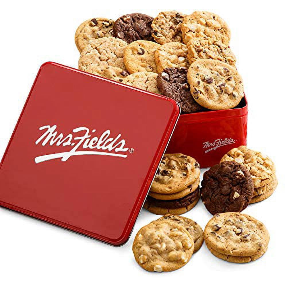Mrs. Fields Cookies Two Full Dozen Signature Cookie Tin (24 Count ...