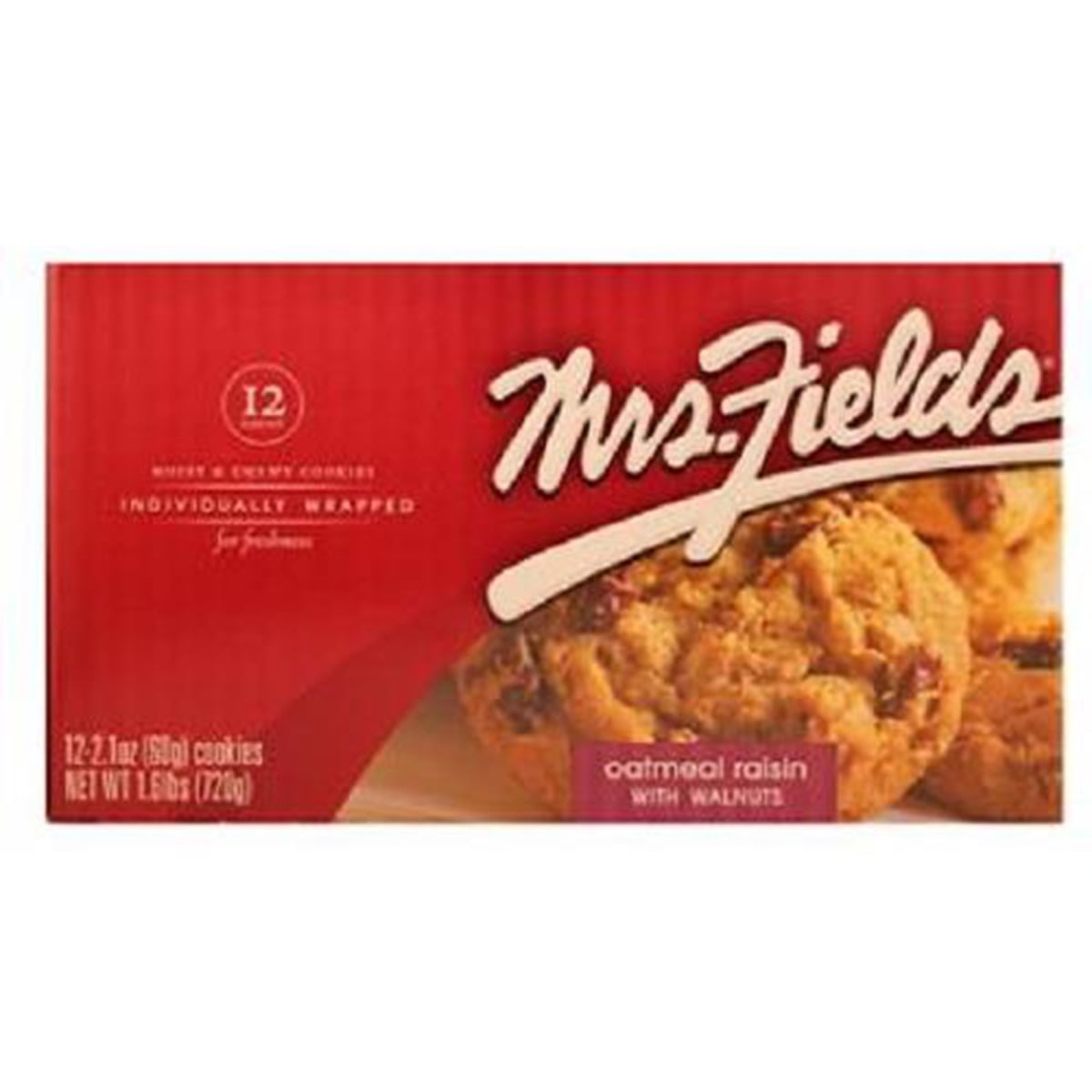 Mrs Fields, Oatmeal Raisin W/Walnuts, Count 12 - Cookie & Cracker ...