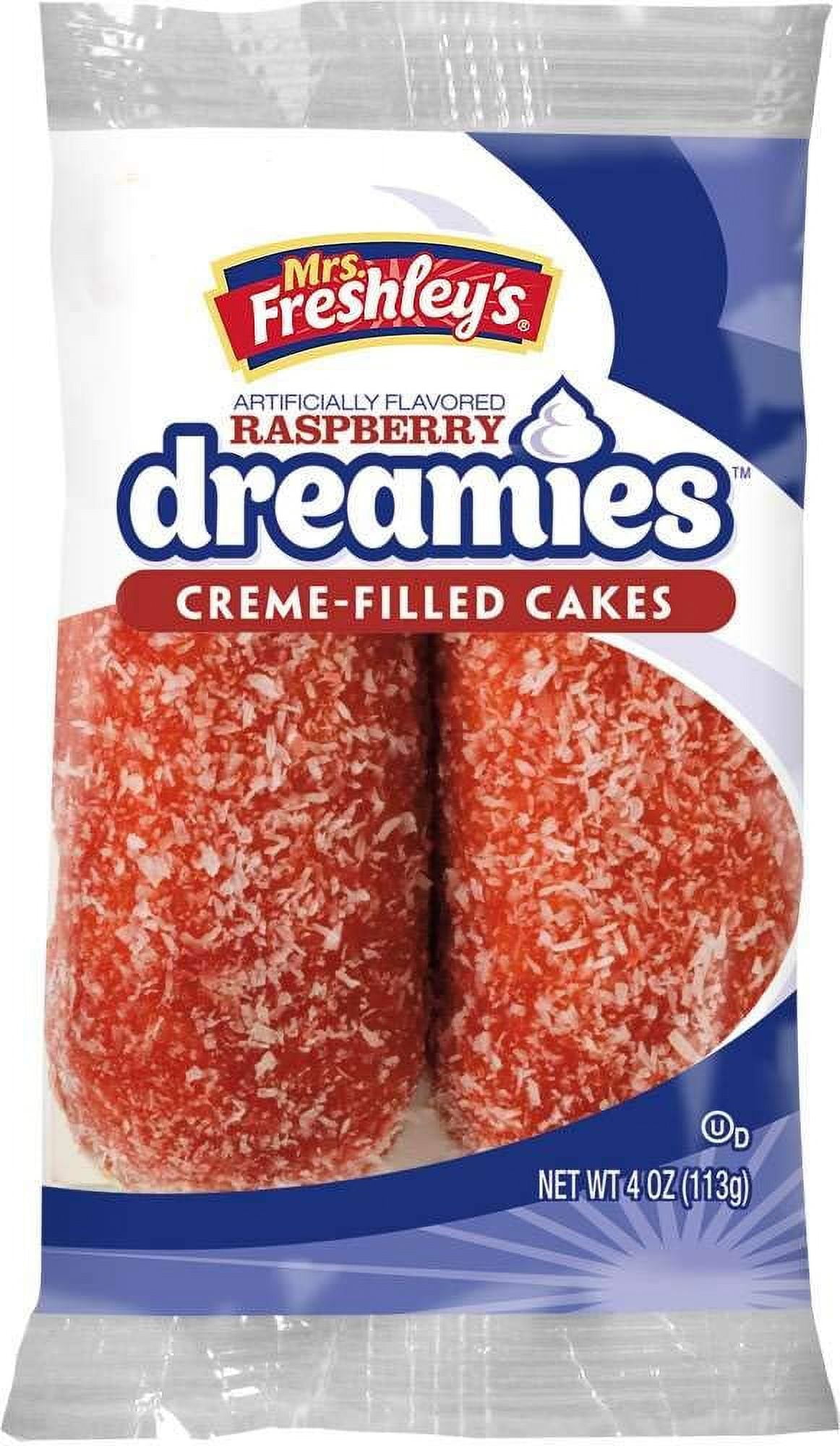 Mrs. Freshley's Cream Filled IRF13 Raspberry Dreamies 2-Pack | 8 Count ...