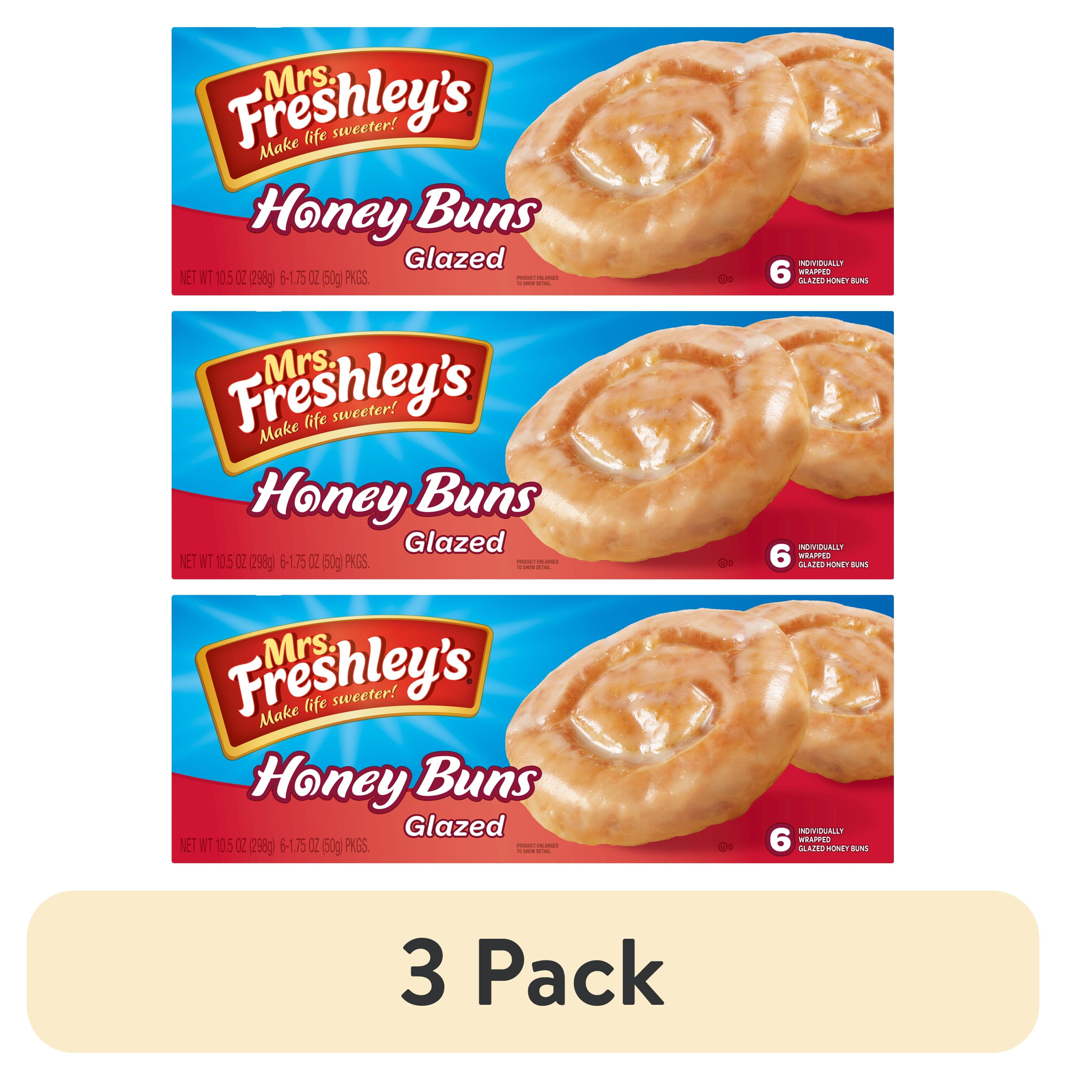 (3 pack) Mrs. Freshley's® Glazed Honey Buns, 6-1.75 oz. Wrapper - Walmart.com