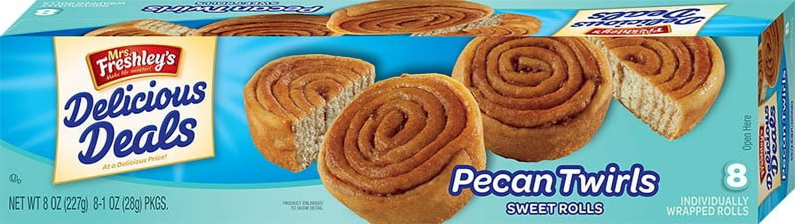 Mrs. Freshley's Pecan Twirls Sweet Rolls with Cinnamon and Pecan ...
