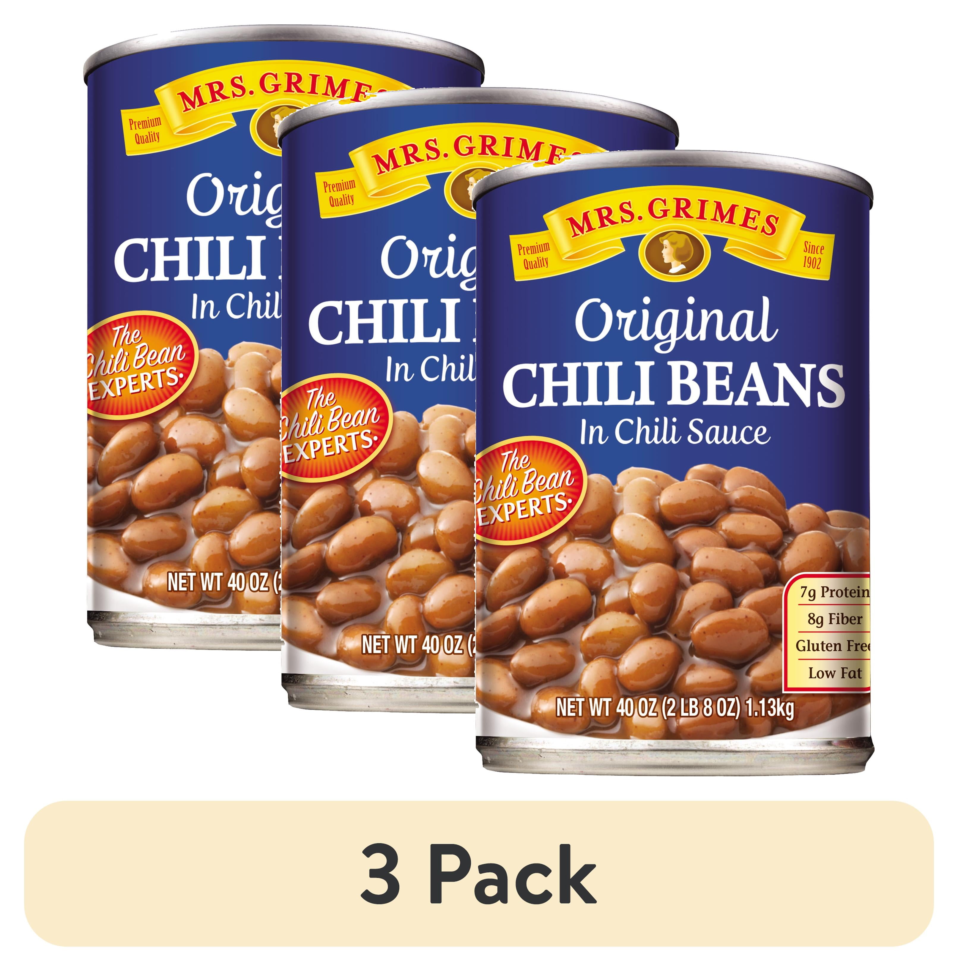 (3 pack) Mrs. Grimes Original Chili Beans 40 oz Can - Walmart.com