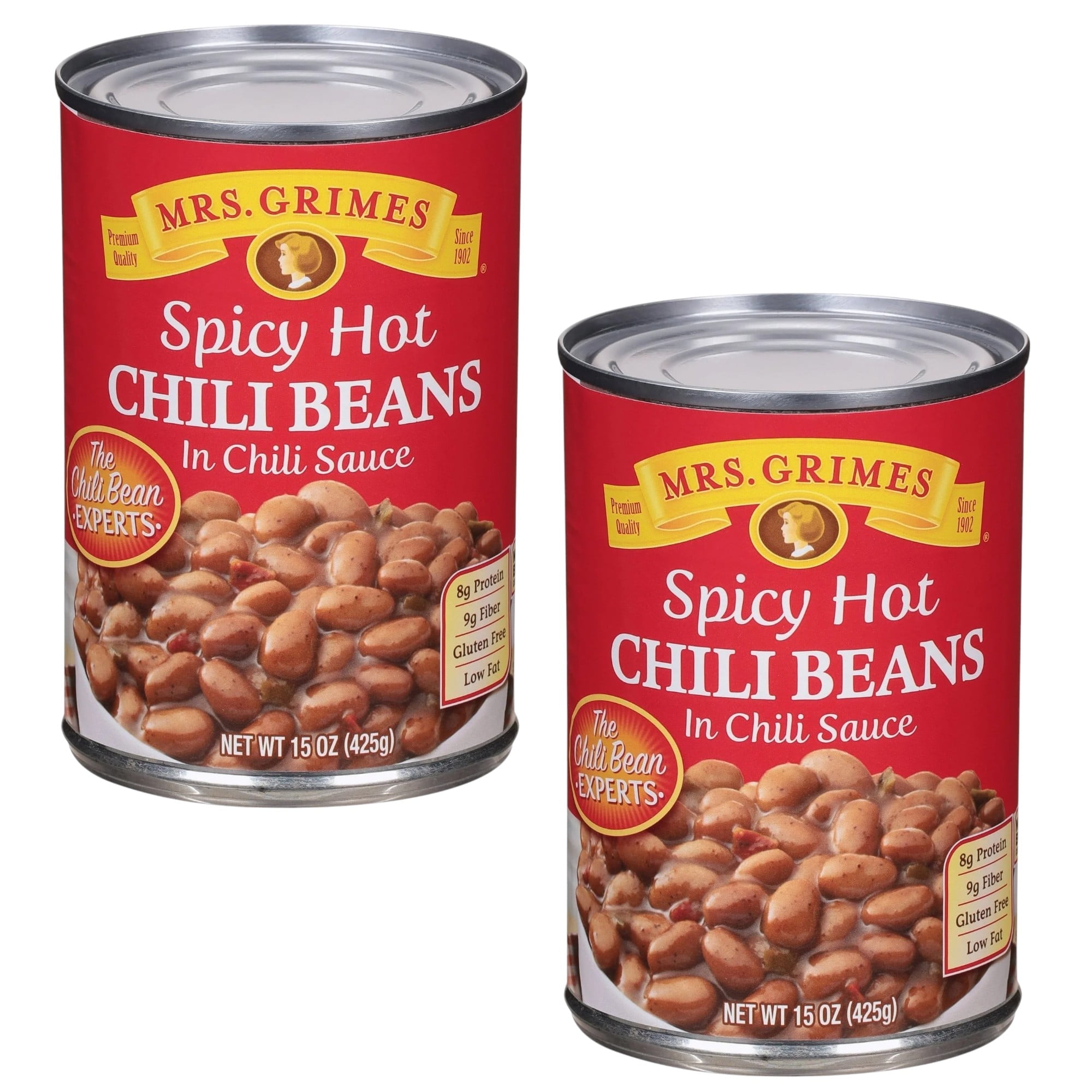 Mrs. Grimes Spicy Hot Chili Beans, 2 Pack, 15 oz Can - Walmart.com