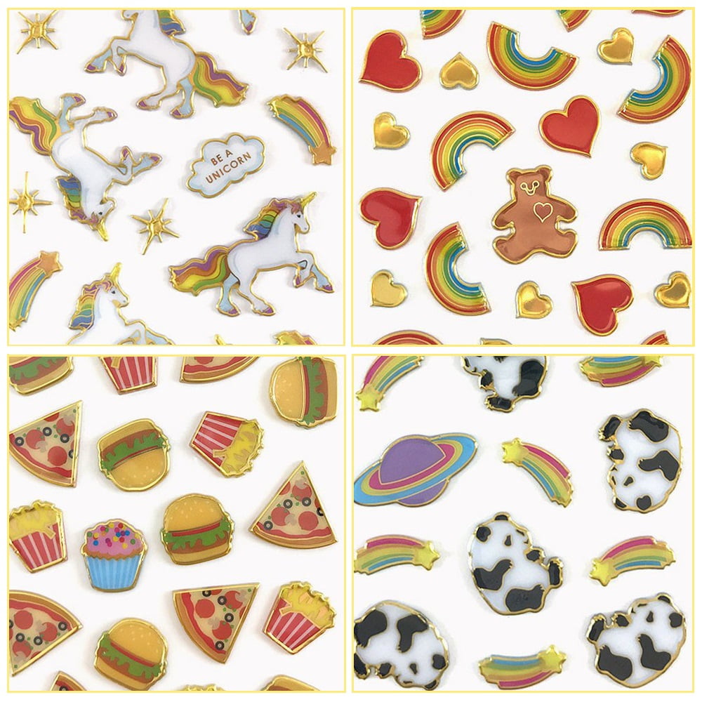 Mrs Grossmans Fun 3D Puffy Stickers for Kids,101ct, Multicolor ...