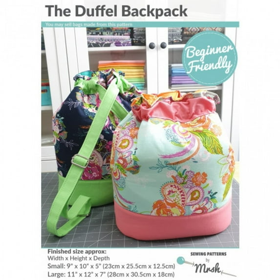 Mrs H Patterns Sewing Pattern The Duffel Backpack Bags - Walmart.com