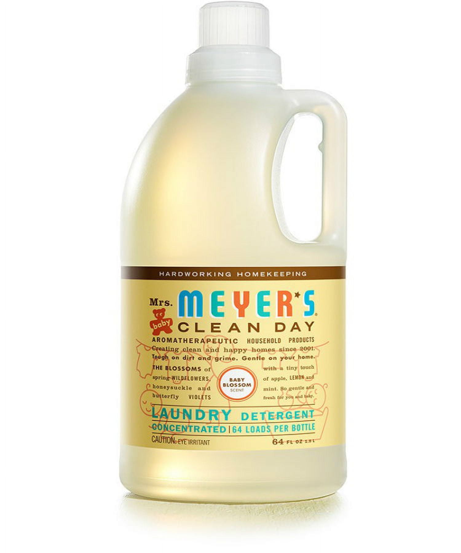 Mrs. Meyer's Clean Day 17511 Laundry Detergent Liquid, 64 Oz, Baby ...