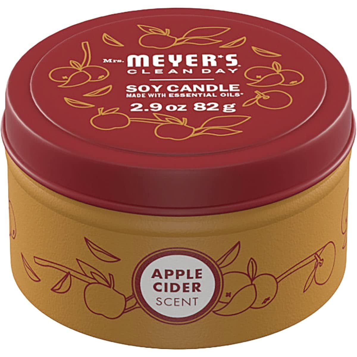 Mrs. Meyer's Clean Day 2.9 Oz. Apple Cider Fall Tin Candle 346430 ...