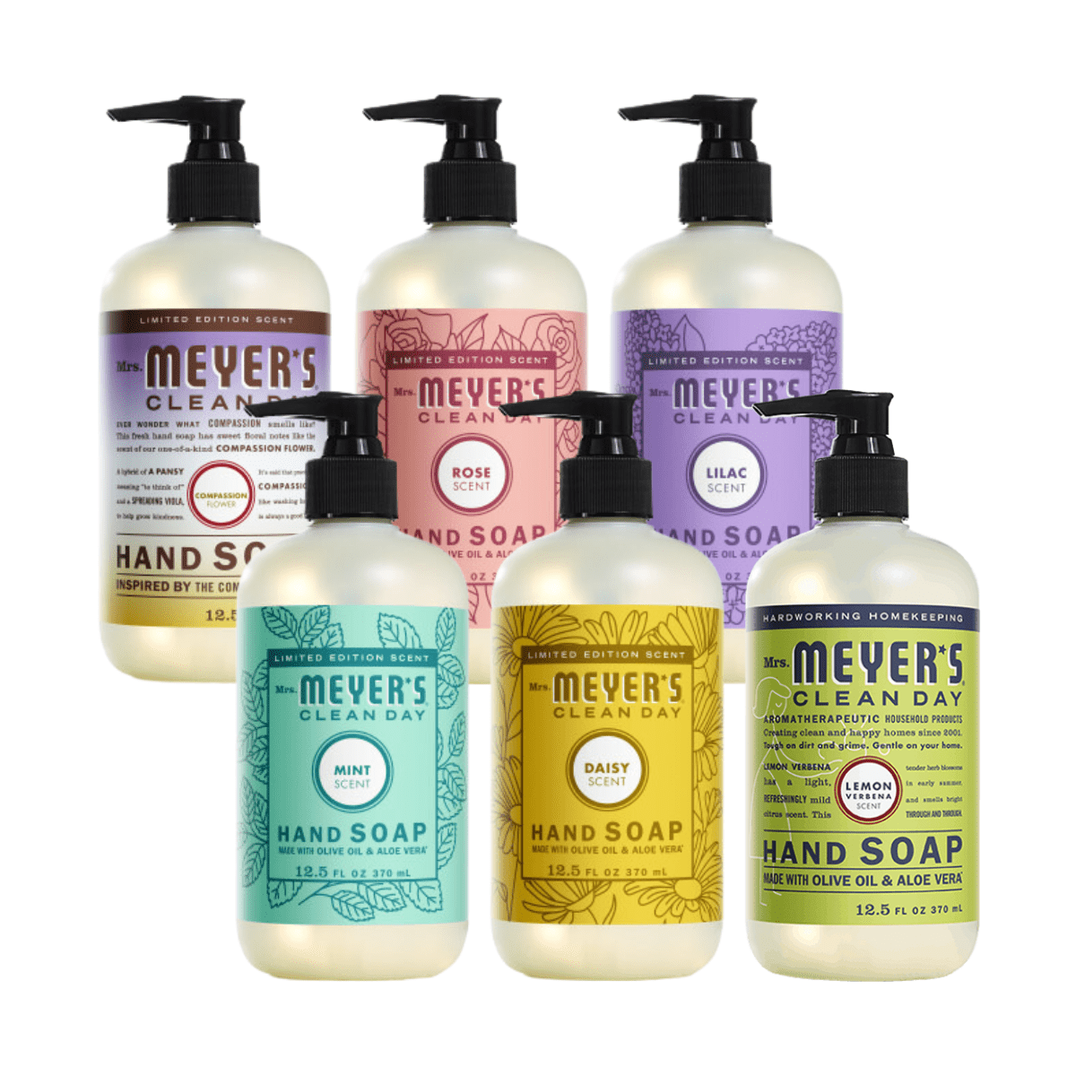 Mrs. Meyer’s Clean Day Liquid Hand Soap Variety, Compassion Flower ...