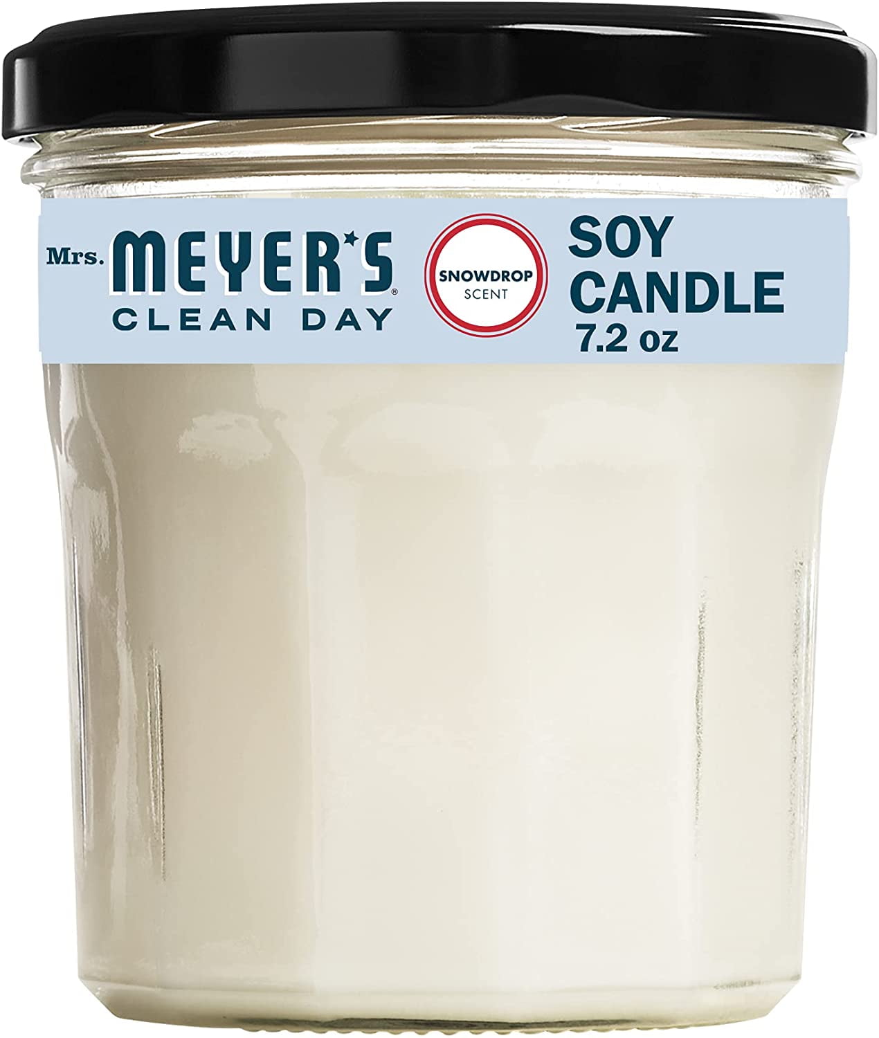 Mrs. Meyer’s Clean Day Scented Soy Candle, Snow Drop Scent, 4.9 Ounce ...