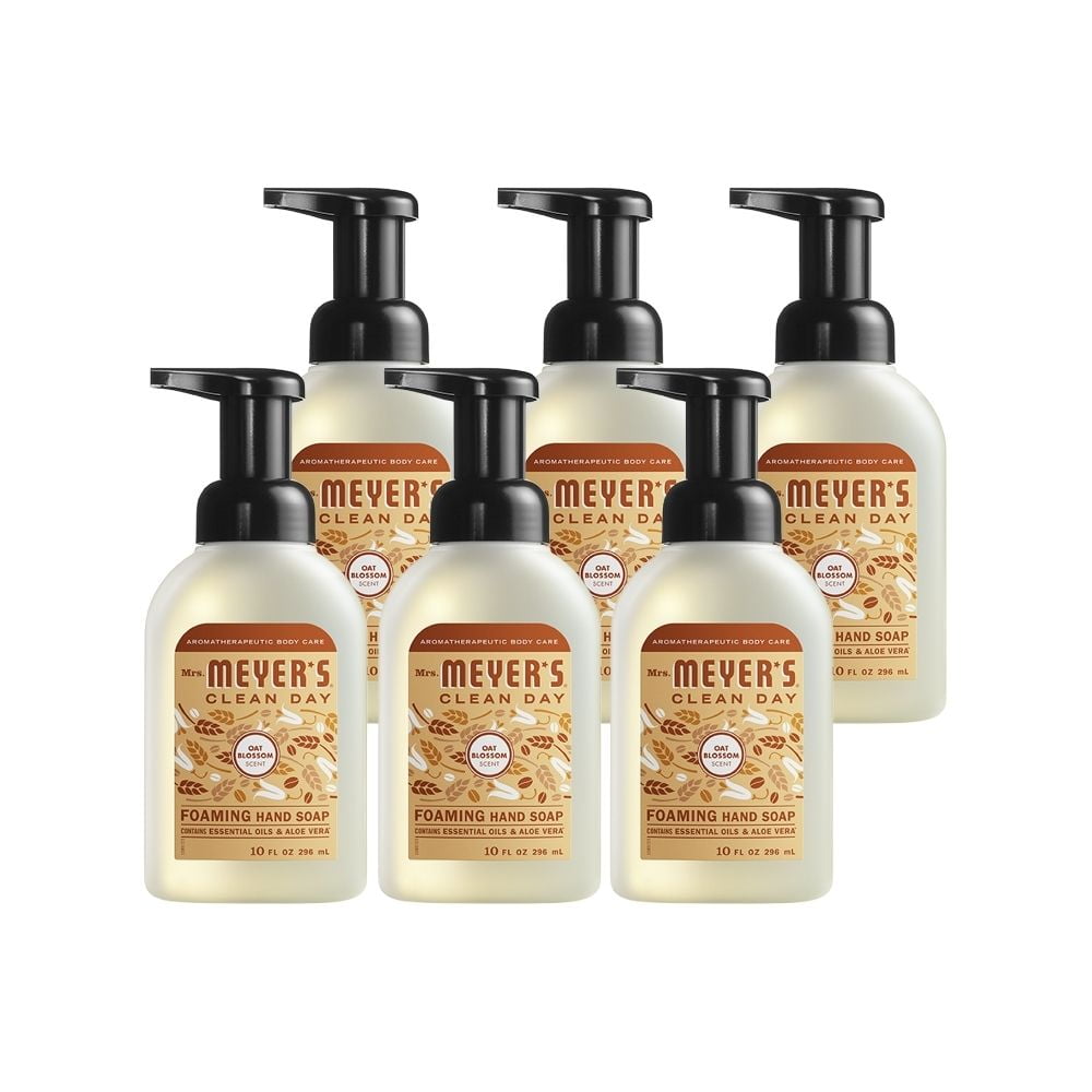 Mrs. Meyer's Foaming Hand Soap, Oat Blossom, 10 OZ, Pack of 6 - Walmart.com