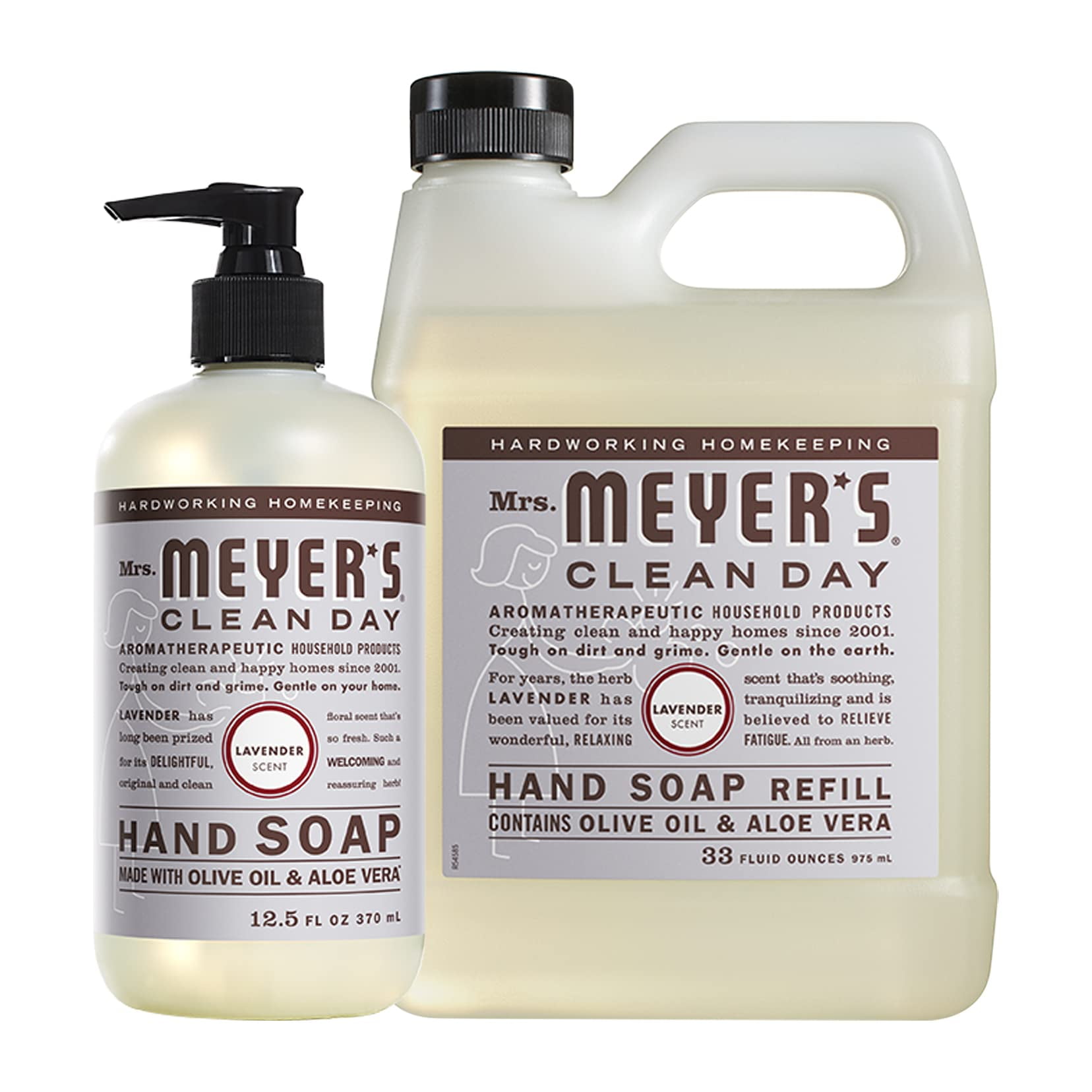 Mrs. Meyer's Hand Soap Variety, 1 Lavender Refill, 1 Lavender Hand Soap ...