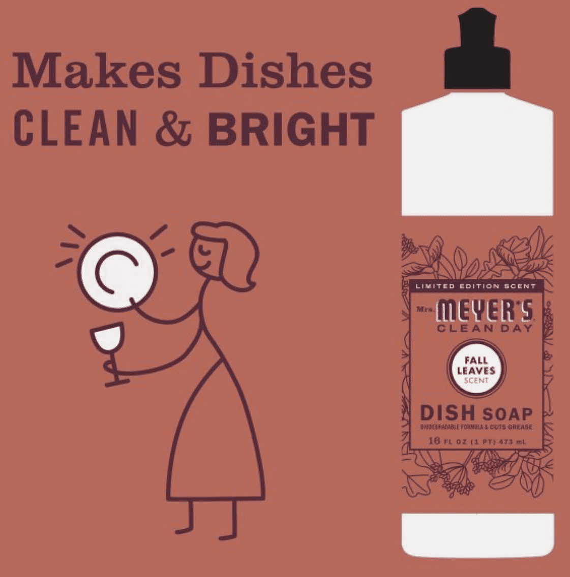 Mrs. Meyer's Liquid Dish Soap - Pack of 4 — Residential Use, Standard ...