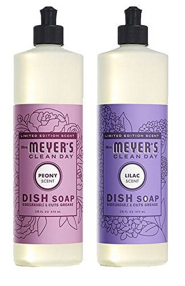 Mrs. Meyer's, Liquid Dish Soap, 2 CT, Lilac and Peony Variety Pack ...