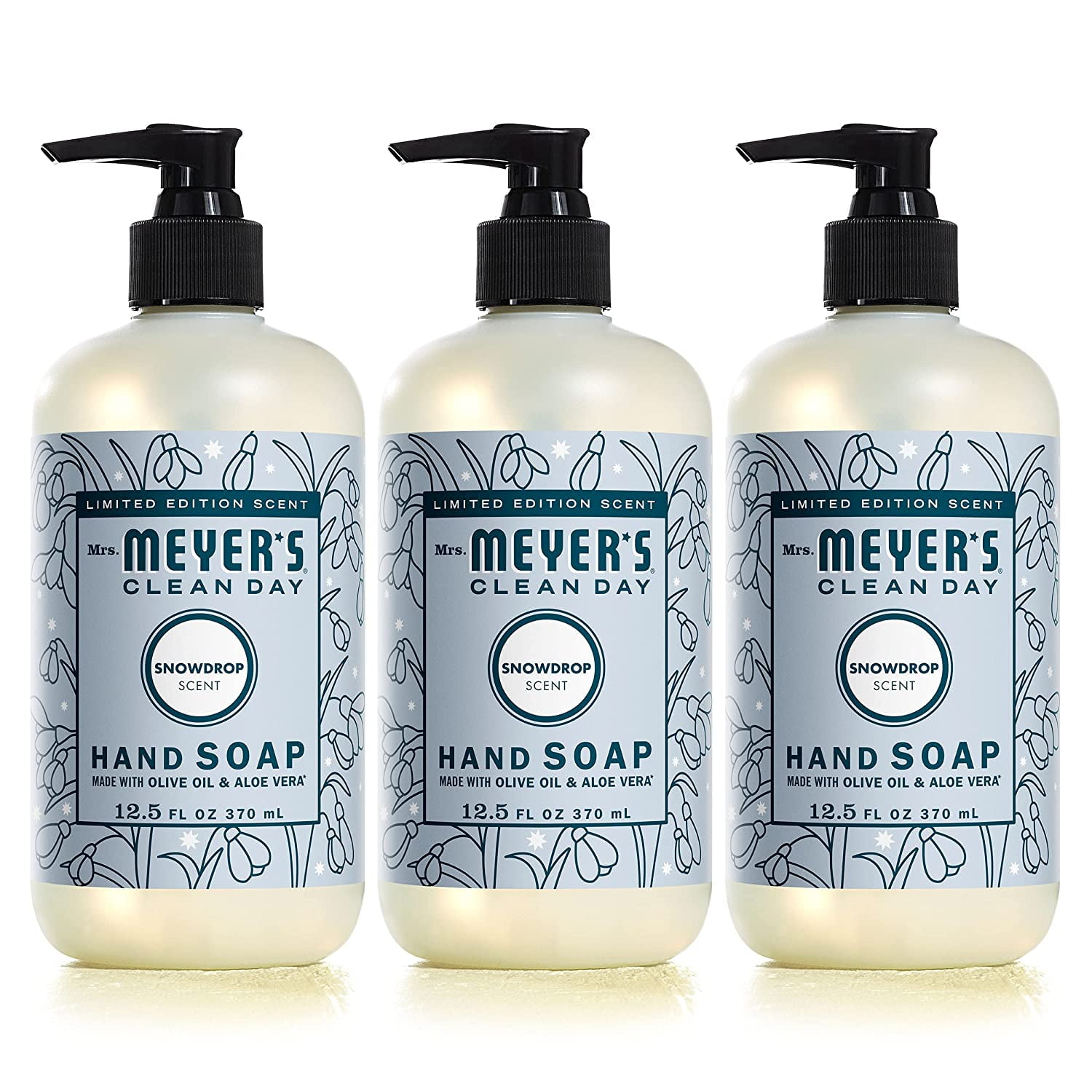 Mrs. Meyer's Liquid Hand Soap, Snow Drop, 12.5 OZ, 3-Pack - Walmart.com