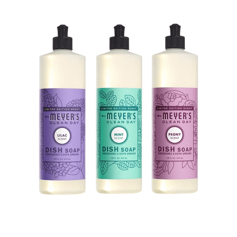Mrs. Meyer's Spring Dish Soap, 3 Scent Variety: Lilac, Mint, Peony, 1 ...