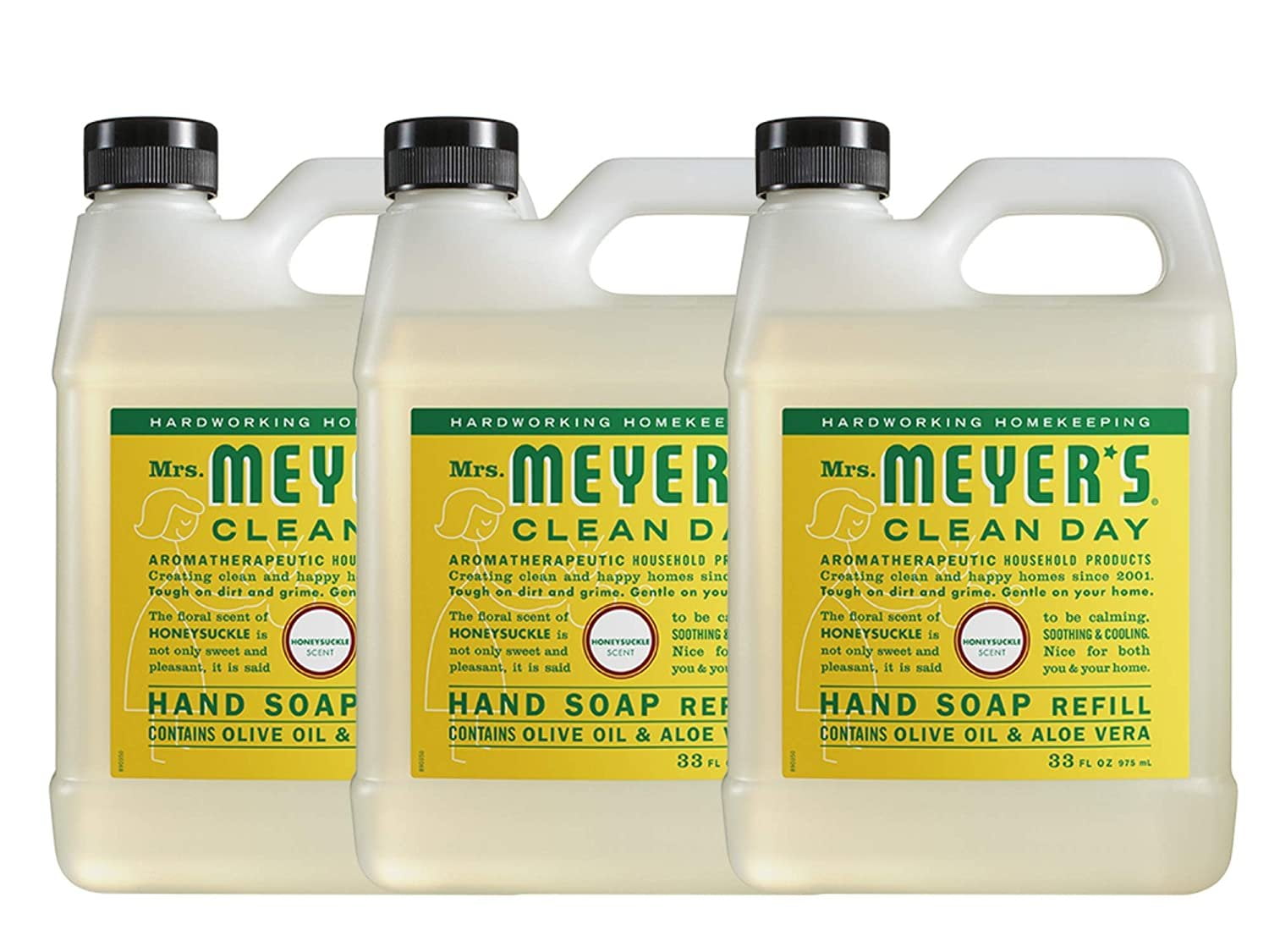 Mrs Meyers Clean Day Liquid Hand Soap Refill Honeysuckle 33 Ounce 3