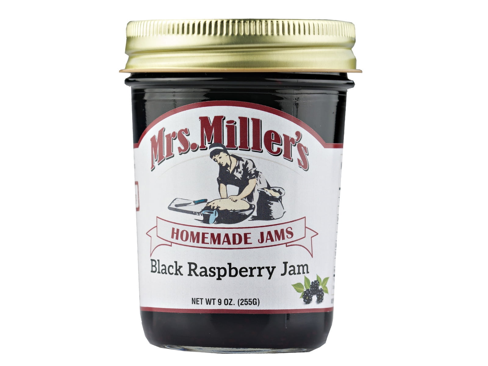 Mrs. Miller's Homemade Black Raspberry Jam, 2-Pack 9 oz. Jars - Walmart.com