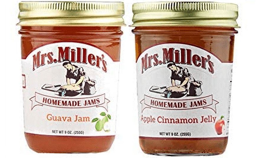 Mrs. Miller's Homemade Guava Jam and Apple Cinnamon Jelly Variety 2 ...