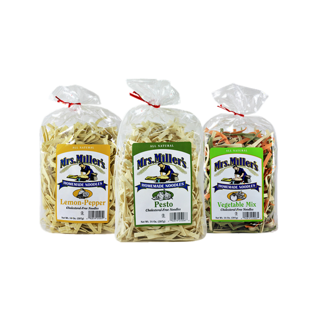 Mrs. Miller's Homemade Lemon Pepper, Pesto & Vegetable Mix Cholesterol ...