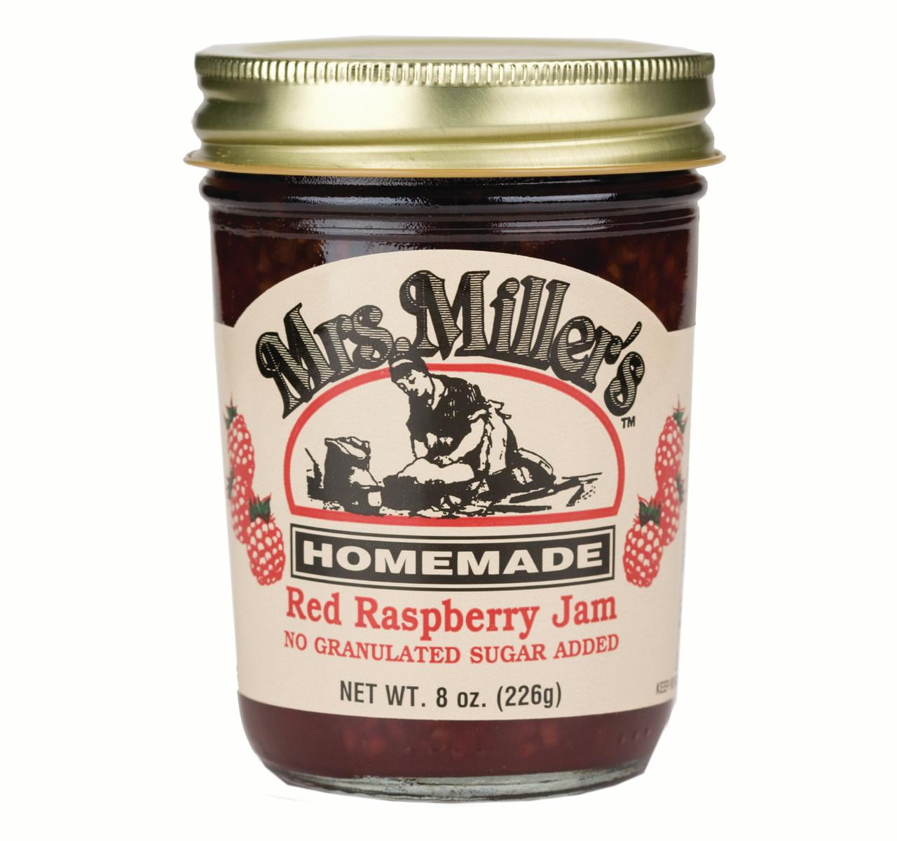 Mrs. Miller's Homemade No Sugar Red Raspberry Jam, 2-Pack 8 oz. Jars ...