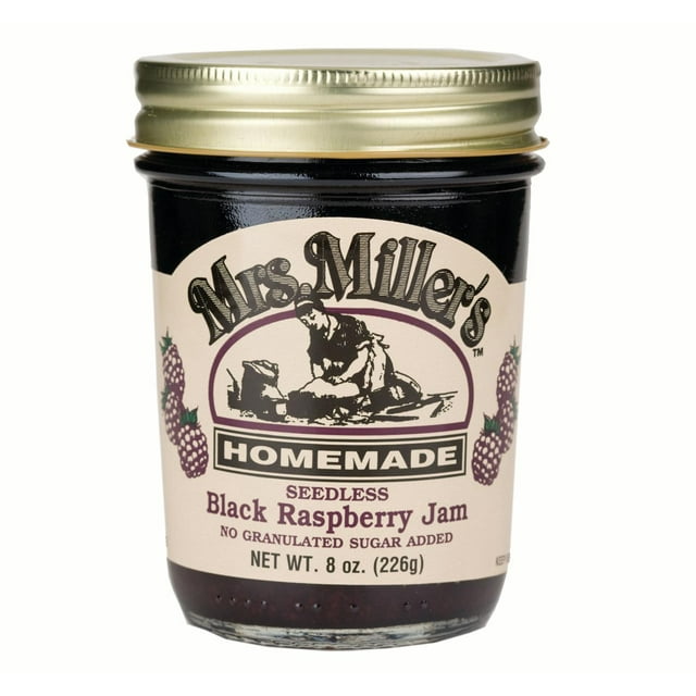 Mrs. Miller's Homemade No Sugar Seedless Black Raspberry Jam, 2-Pack 8 ...