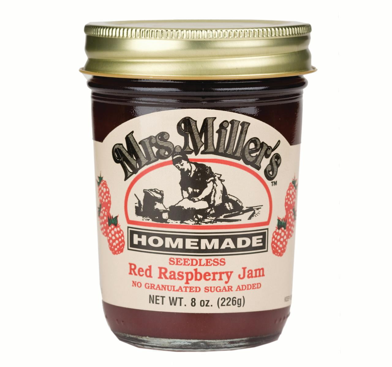 Mrs. Miller's Homemade No Sugar Seedless Red Raspberry Jam, 2-Pack 8 oz ...