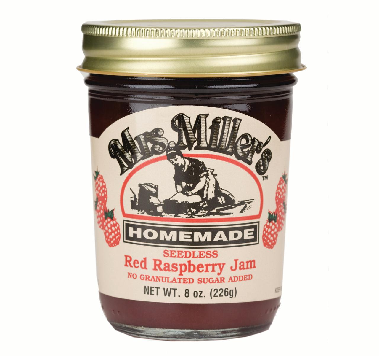 Mrs. Miller's Homemade No Sugar Seedless Red Raspberry Jam, 3-Pack 8 oz ...