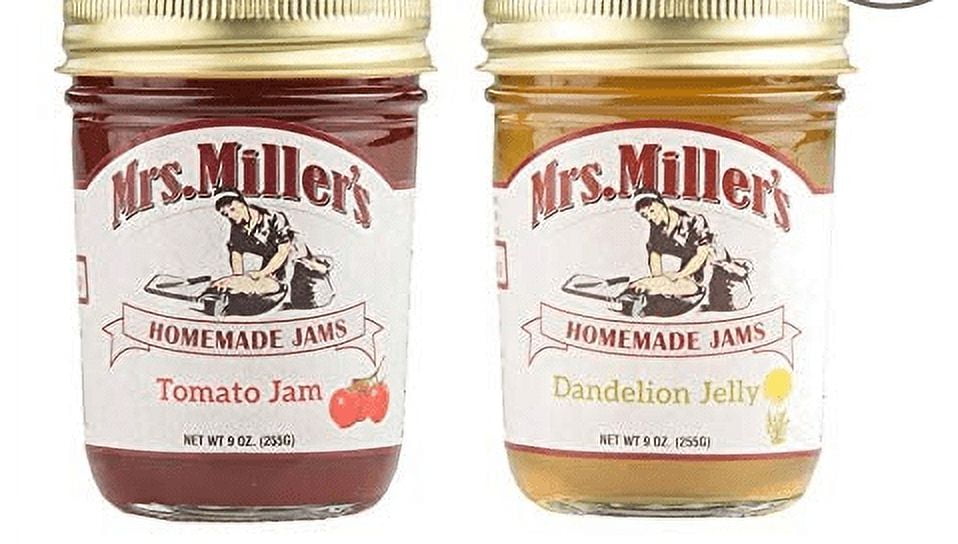 Mrs. Miller's Homemade Tomato Jam and Dandelion Jelly Variety 2-Pack, 9 ...