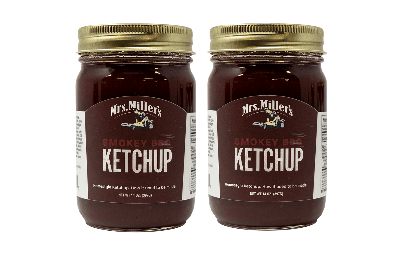 Mrs. Miller's Smokey BBQ Homestyle Ketchup, 2-Pack 14 oz. Jars ...