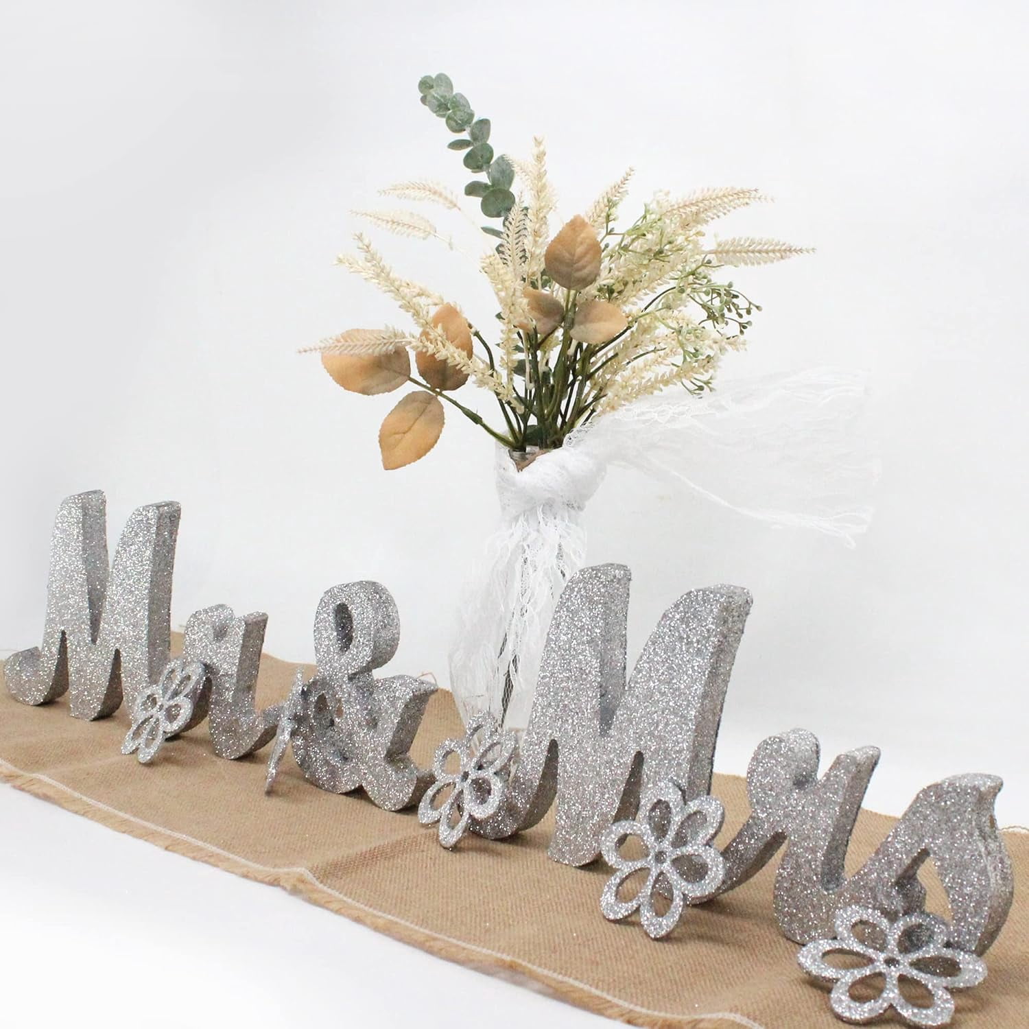 Mrs & Mr Sign for Wedding Table, Large Mriss and Mister Wooden Letters ...