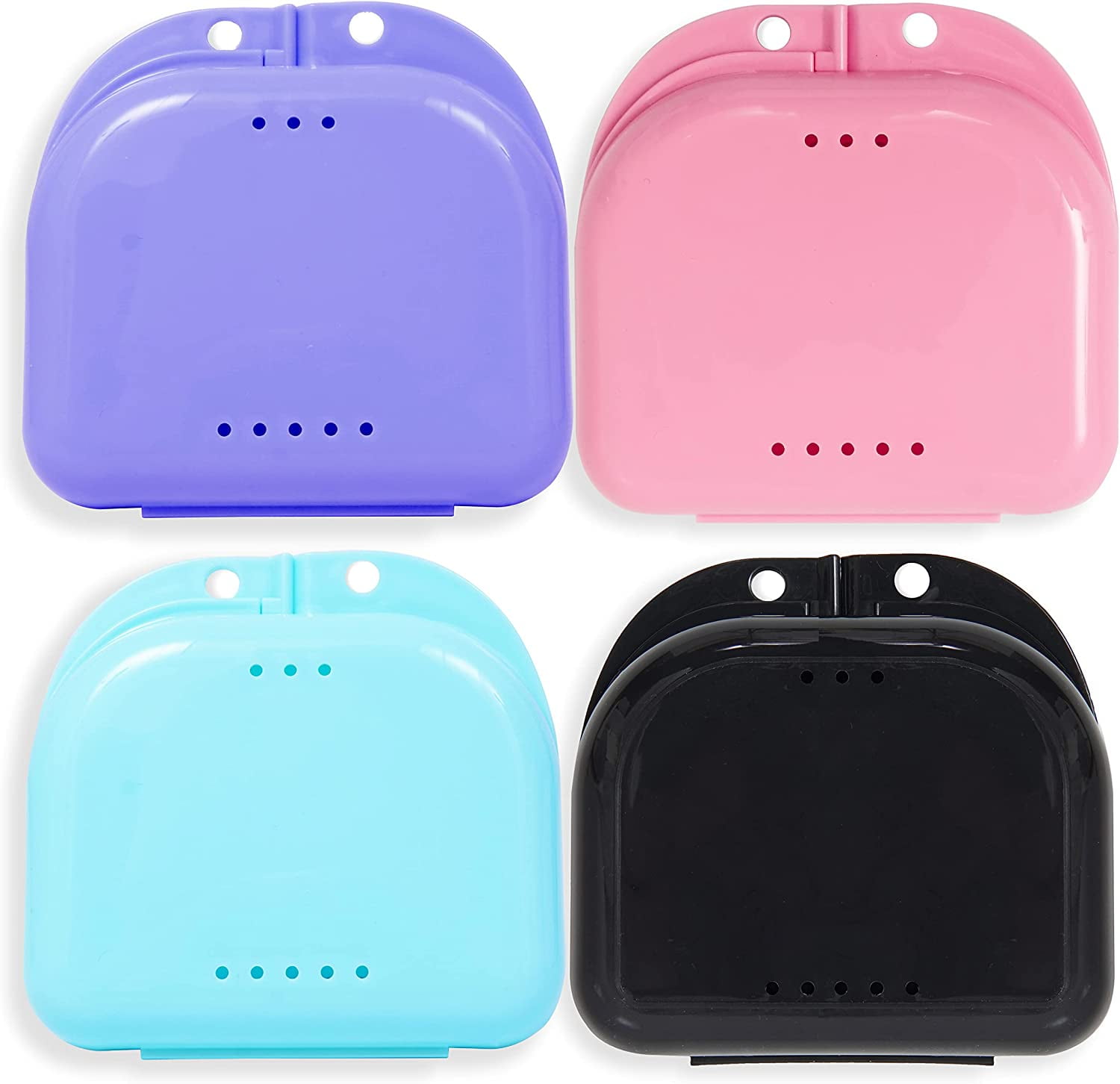 Mrs. Odonto Retainer Case - Pack of 4 Assortment - Odorless Mouth Guard ...