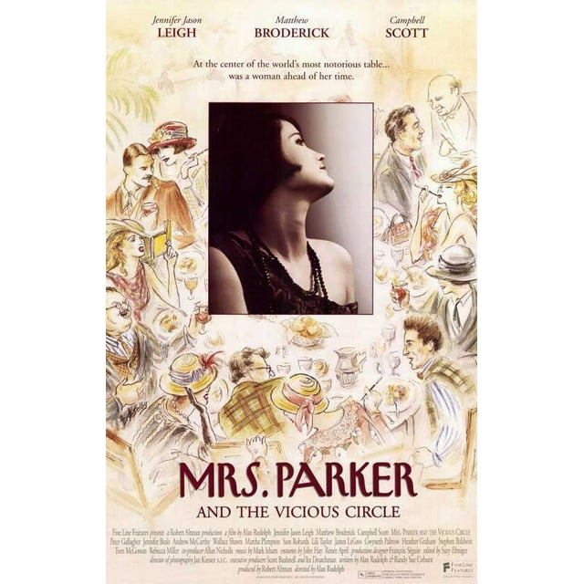 Mrs. Parker and the Vicious Circle - movie POSTER (Style A) (11" x 17") (1994) - Walmart.com