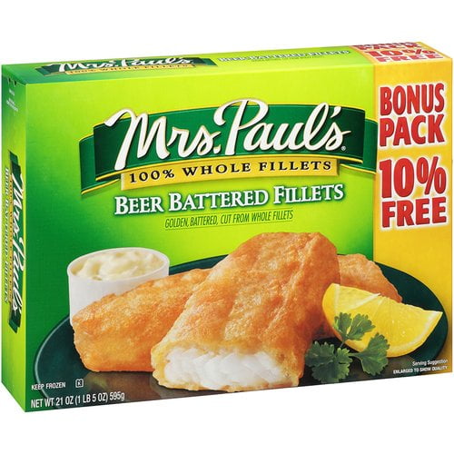 Mrs. Paul's Beer Battered Fillet Bonus - Walmart.com