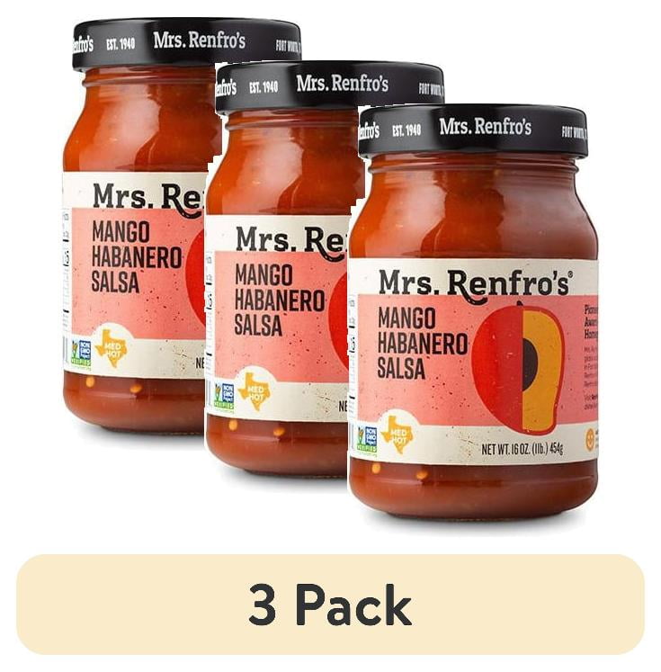 (3 pack) Mrs. Renfro's Mango Habanero Salsa, 16 oz - Walmart.com