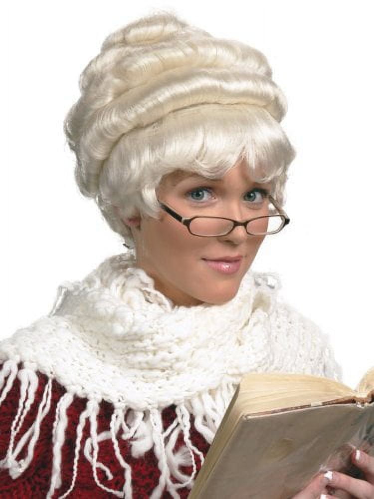 Mrs Santa Wig - Stylish - White - Colonial - Costume Accessory - Adult ...