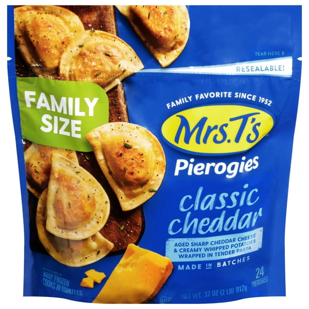 Mrs. T's® Pierogies Classic Cheddar, 24 Count, 32.0oz Resealable Bag ...
