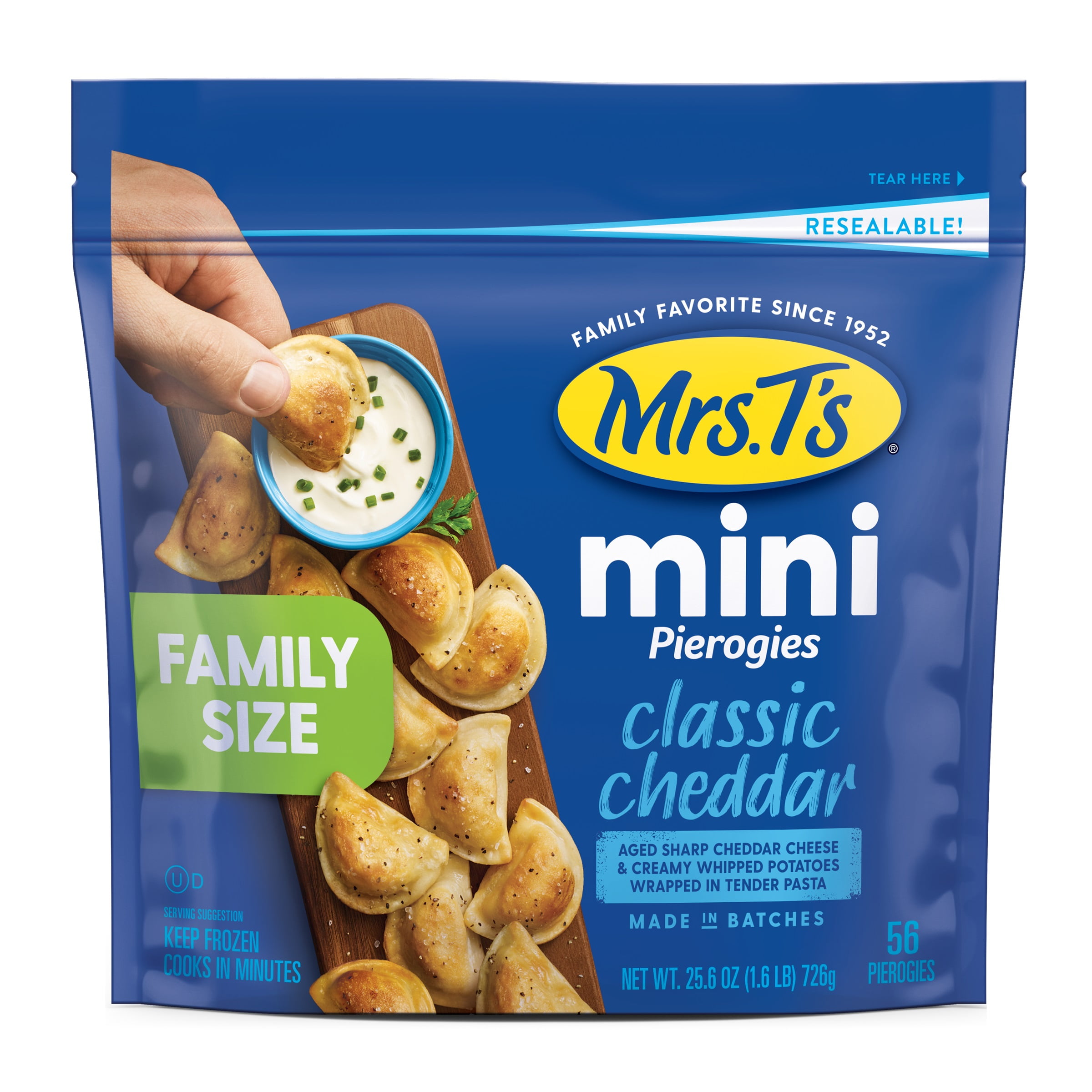 Mrs. T's Classic Cheddar MINI Pierogies, Family Size, 56ct, Frozen ...