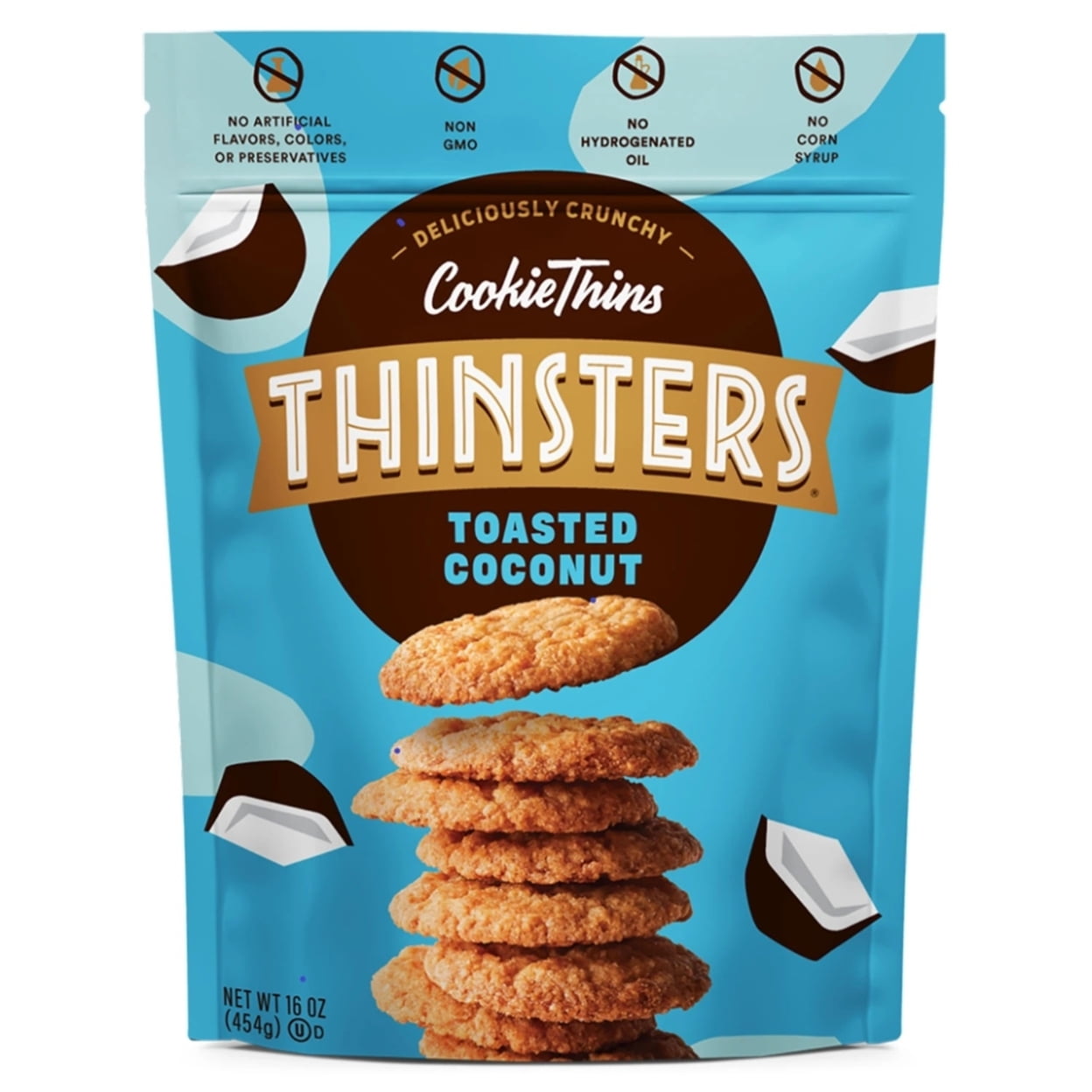 Mrs. Thinster's Cookie Thins, Toasted Coconut, Crunchy Bite-Size ...
