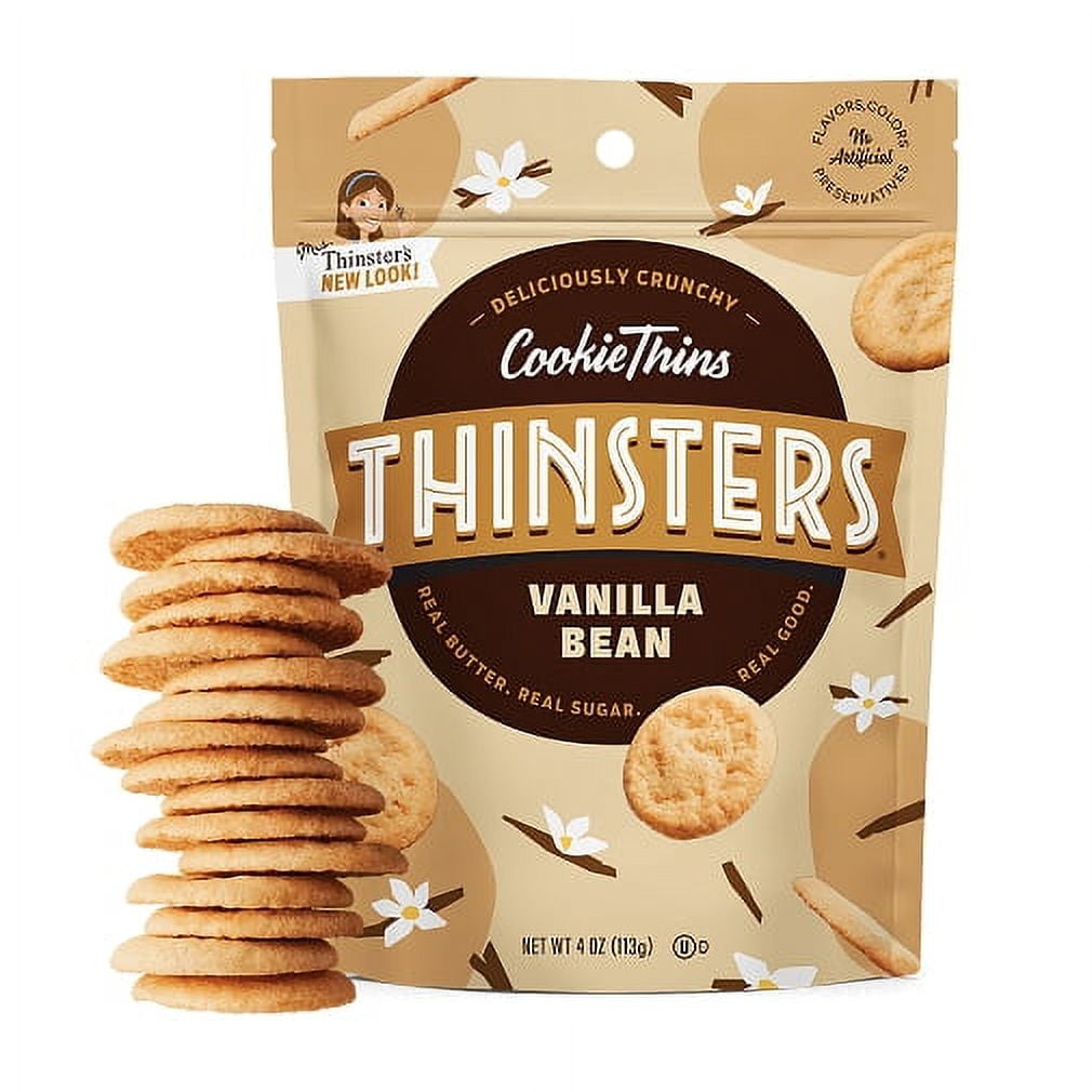 Mrs. Thinster's Vanilla Bean Cookie Thins, Non-GMO, Peanut Free, No Corn Syrup, Kosher - Dairy ...