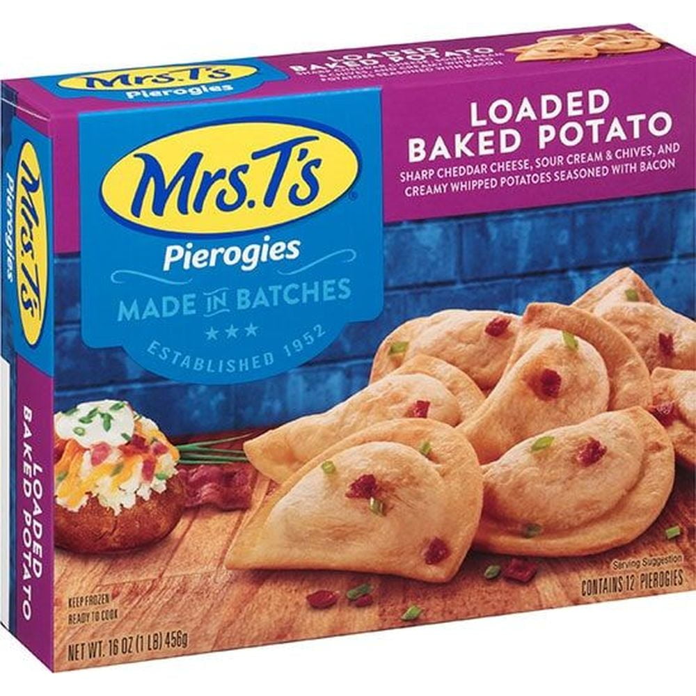 Mrs Ts Frozen Loaded Baked Potato Pierogies - 72 Count, 4 Packs Case ...