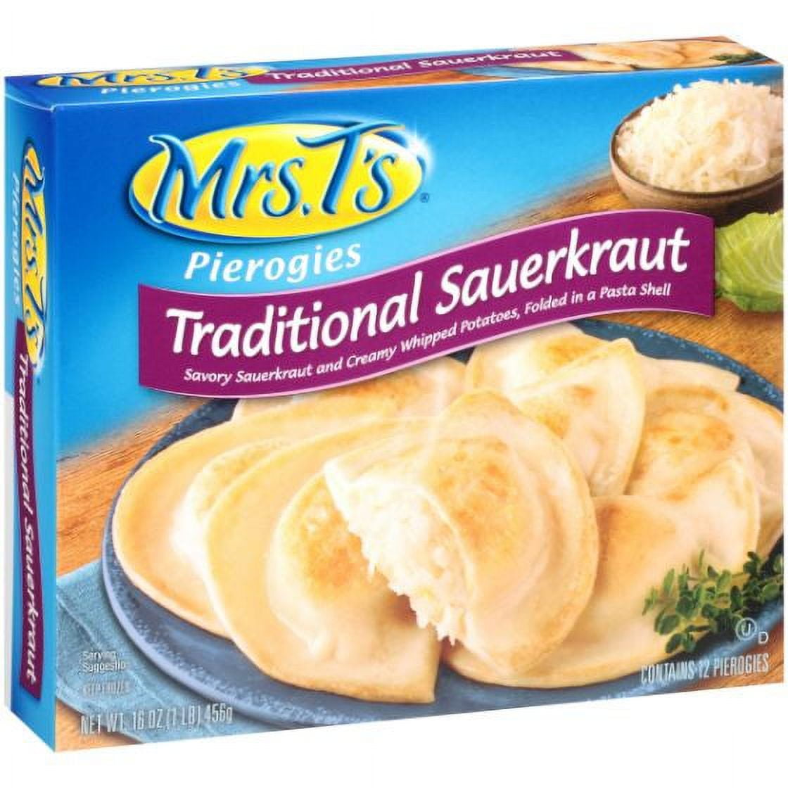 Mrs. Ts Traditional Sauerkraut Pierogies, 16.9 Ounce - 12 Per Box ...