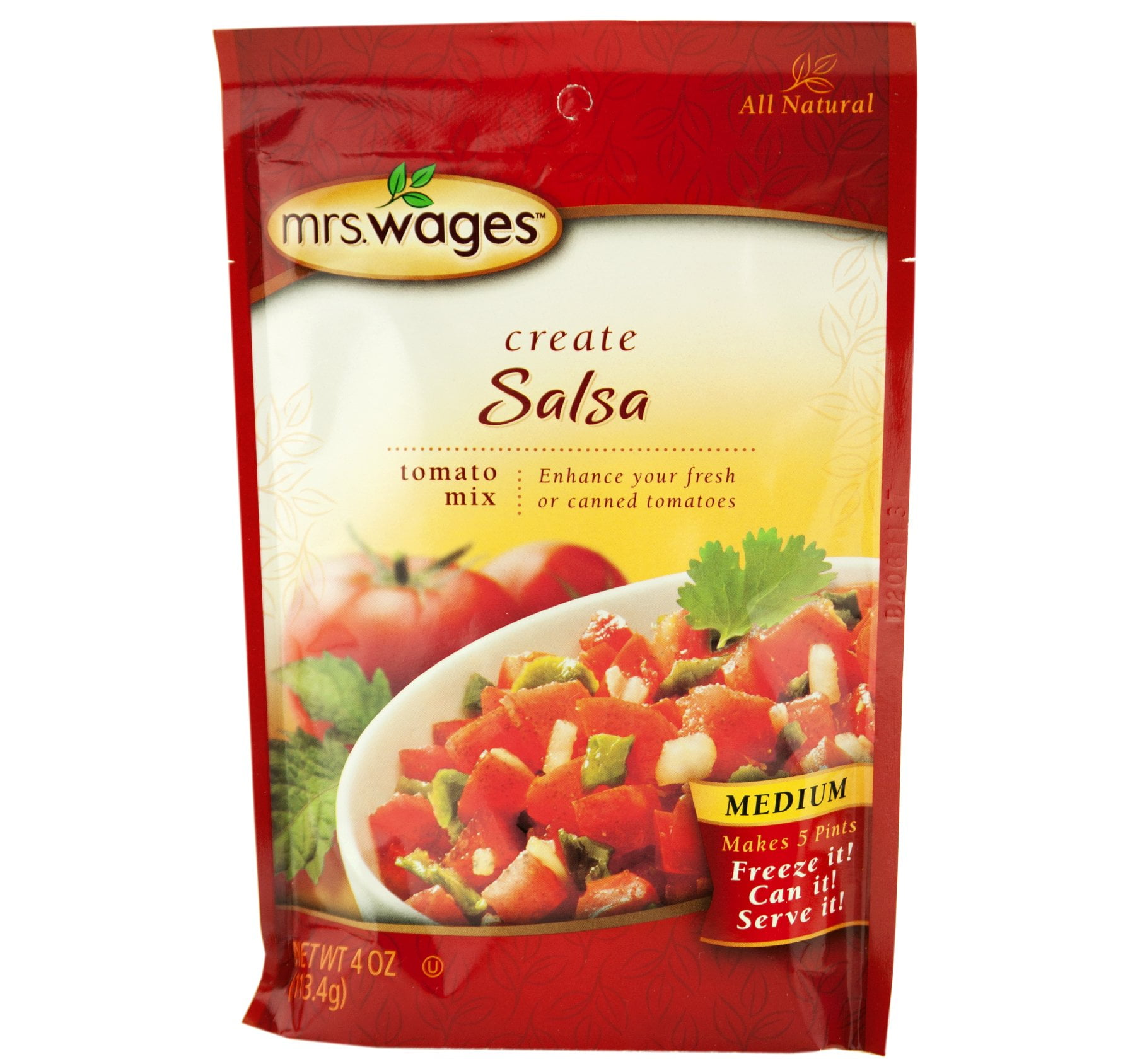Mrs. Wages Create FEV6 Your Own Salsa Mix in 4 oz. Packets (Medium ...