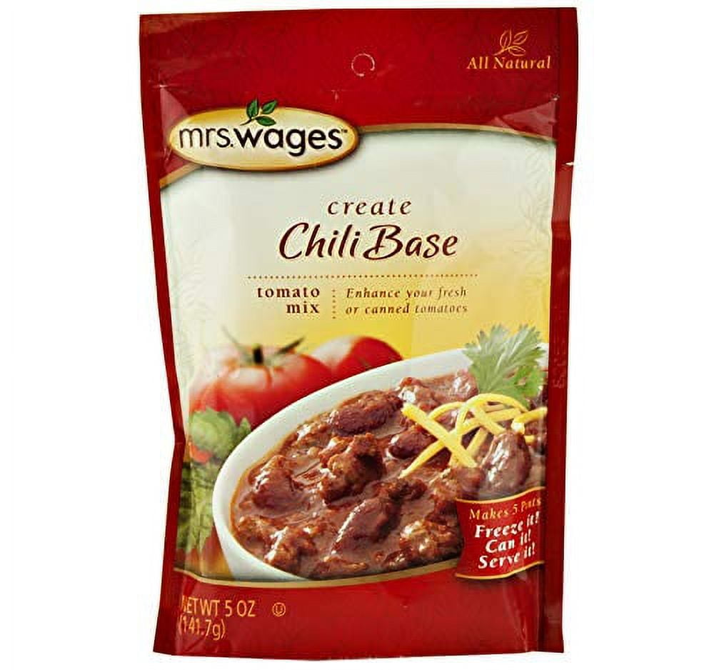 Mrs. Wages Create Your Own Chili Base Mix in 5 oz. Packets (4 Packets ...