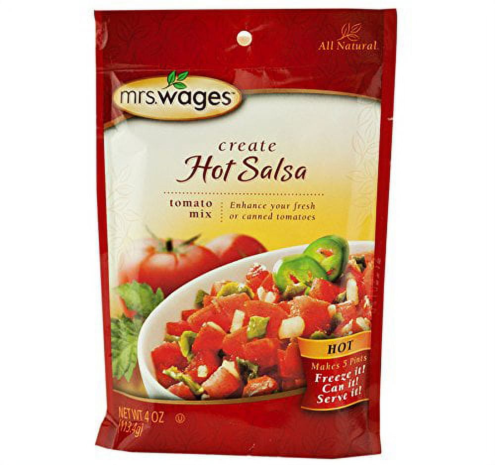 Mrs. Wages Hot Salsa Mix, Create Your Own, 4 oz. Packets (4 Pack), Zero ...