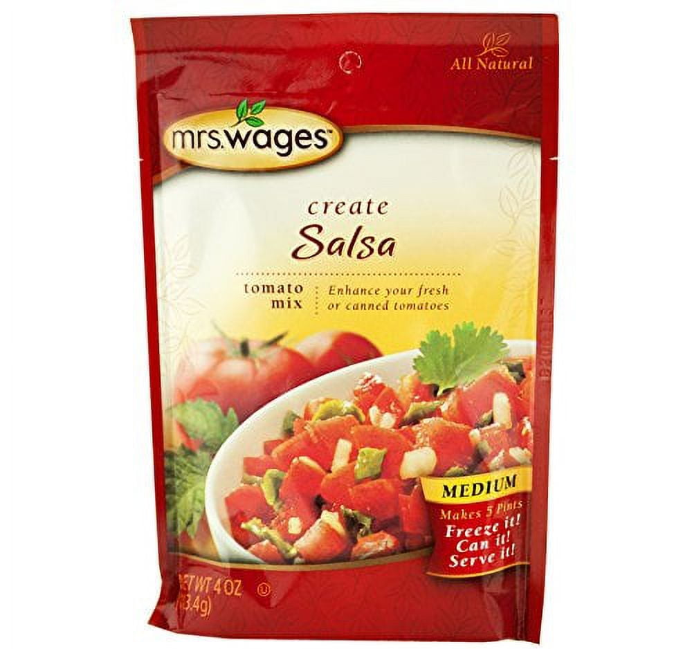 Mrs. Wages Salsa Mix, Medium Tomato, 4 oz Packets, 12 Pack - Walmart.com